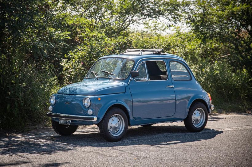 Blue Fiat 500 Wheels