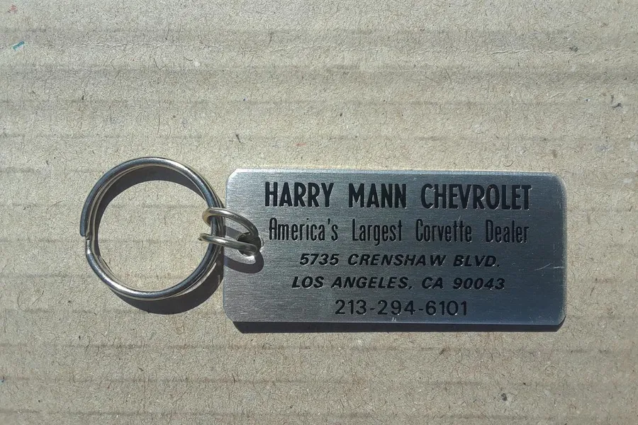 Harry Mann Keychain Tag NOS L.A. Chevrolet - Hemmings