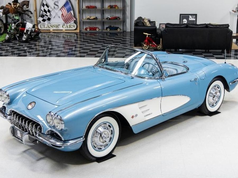 1960 Blue Corvette