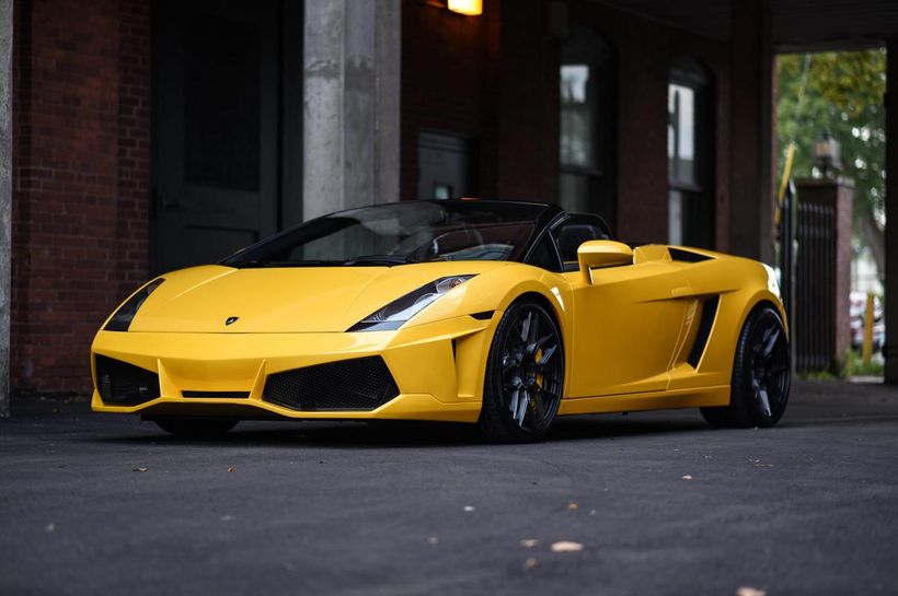 Yellow Lamborghini Gallardo Convertible