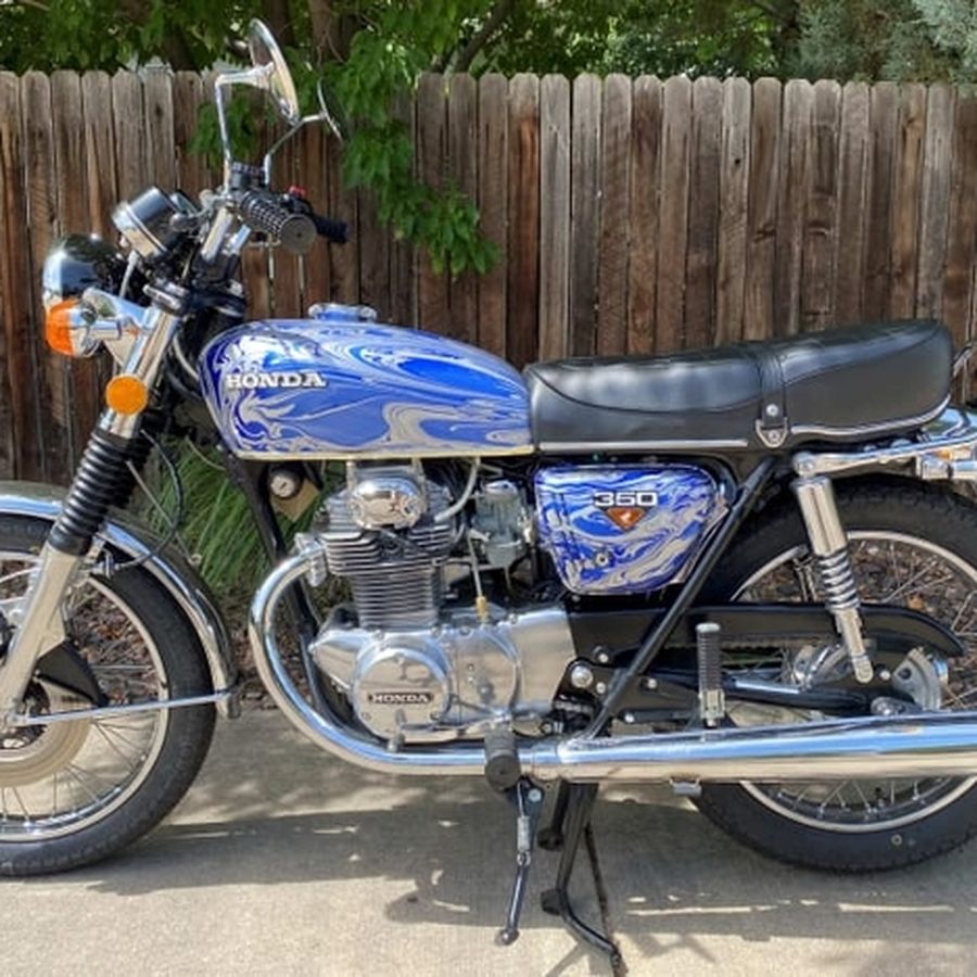 1971 Honda Cb350 Blue