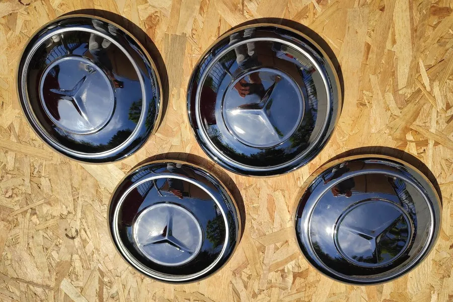 Set of 4 used Mercedes-Benz W110 13" hub caps - Hemmings